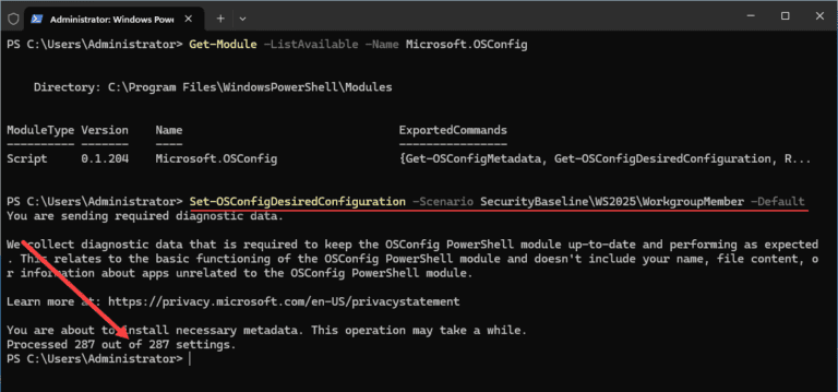 New Osconfig Powershell Security Tool In Windows Server 2025 Virtualization Howto