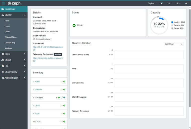 Ceph Dashboard Install and Configuration for Microceph - Virtualization ...