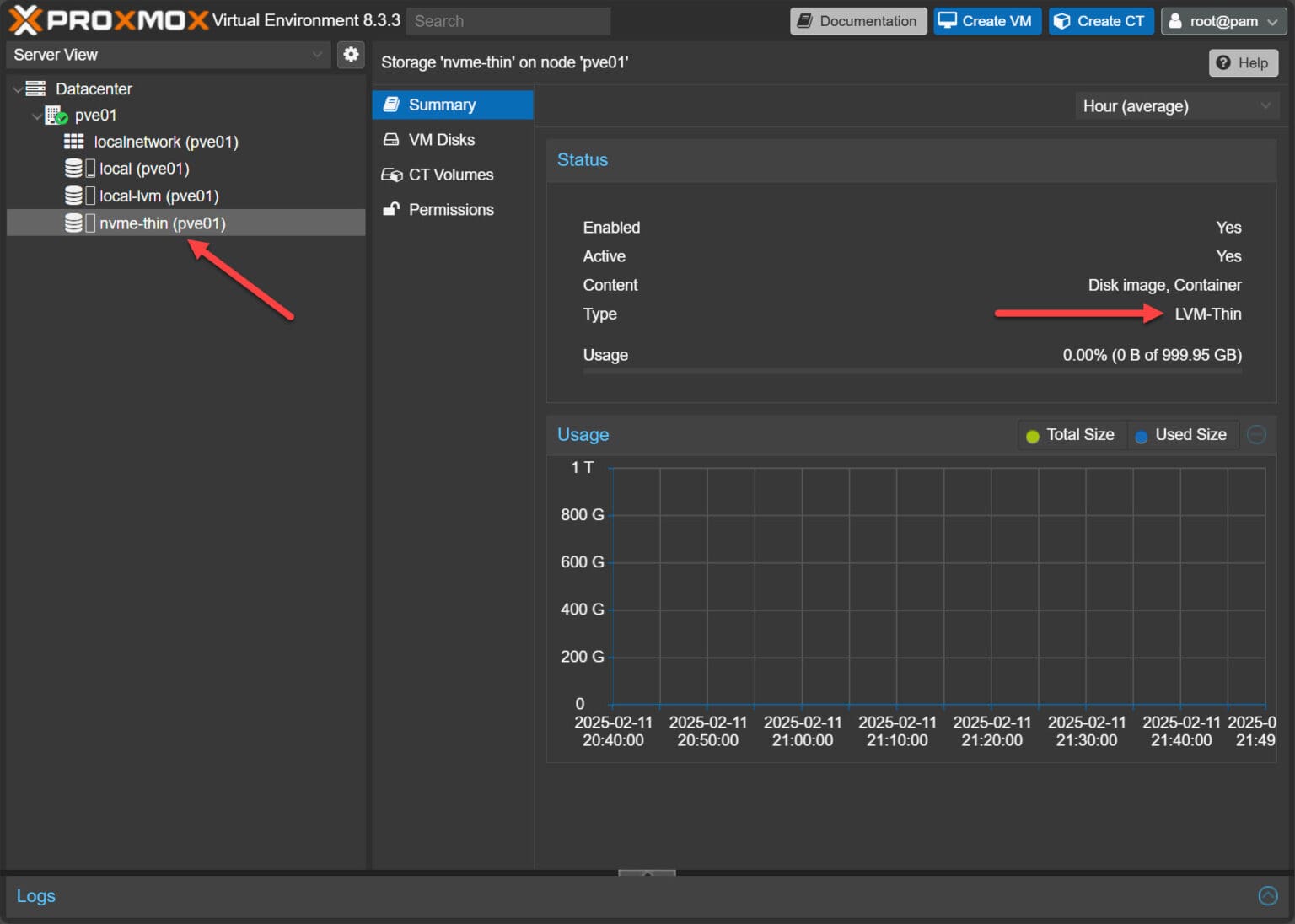 Thin Provision your NVMe drive in Proxmox VE Server - Virtualization Howto