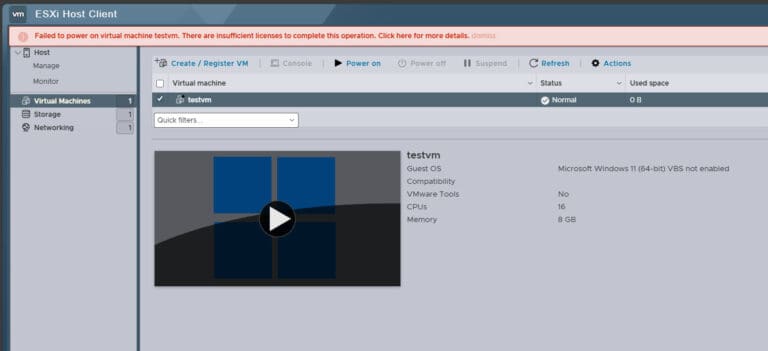 Install the New VMware ESXi Free Edition Custom ISOs and Limitations ...