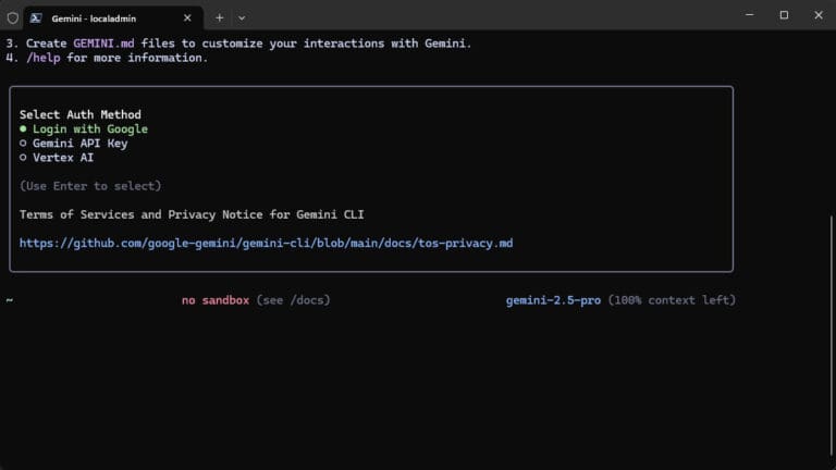 Install Google Gemini CLI in Windows for AI Command Line! - Virtualization Howto